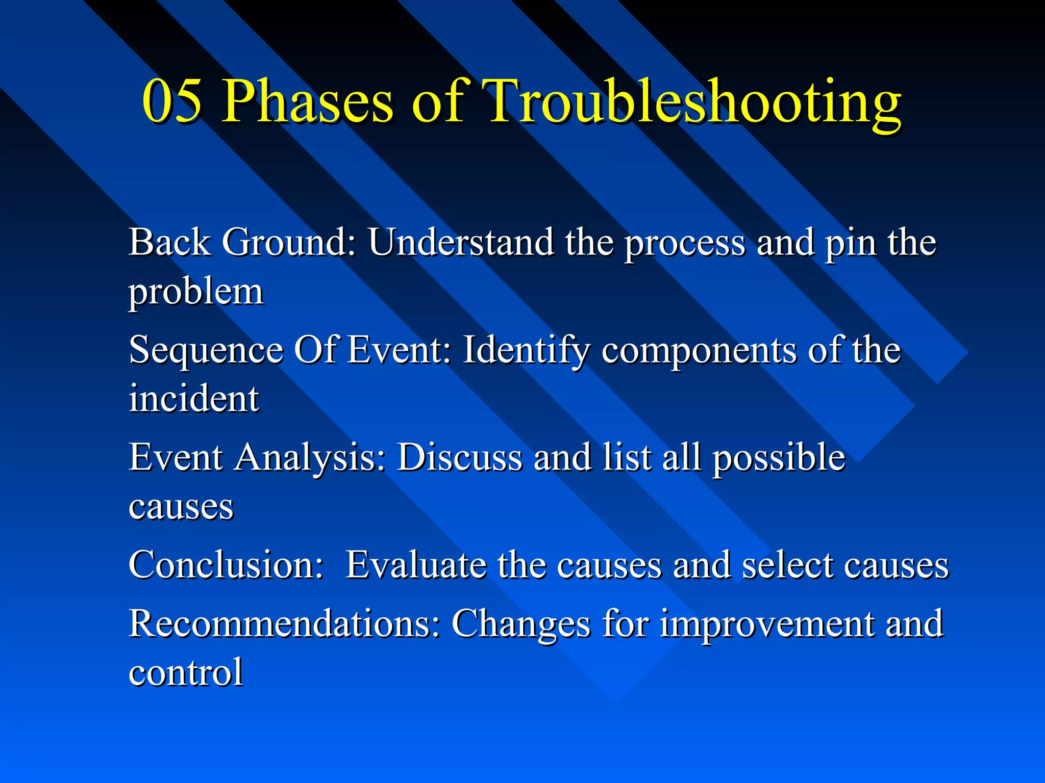 Process plant troubleshooting | PPT