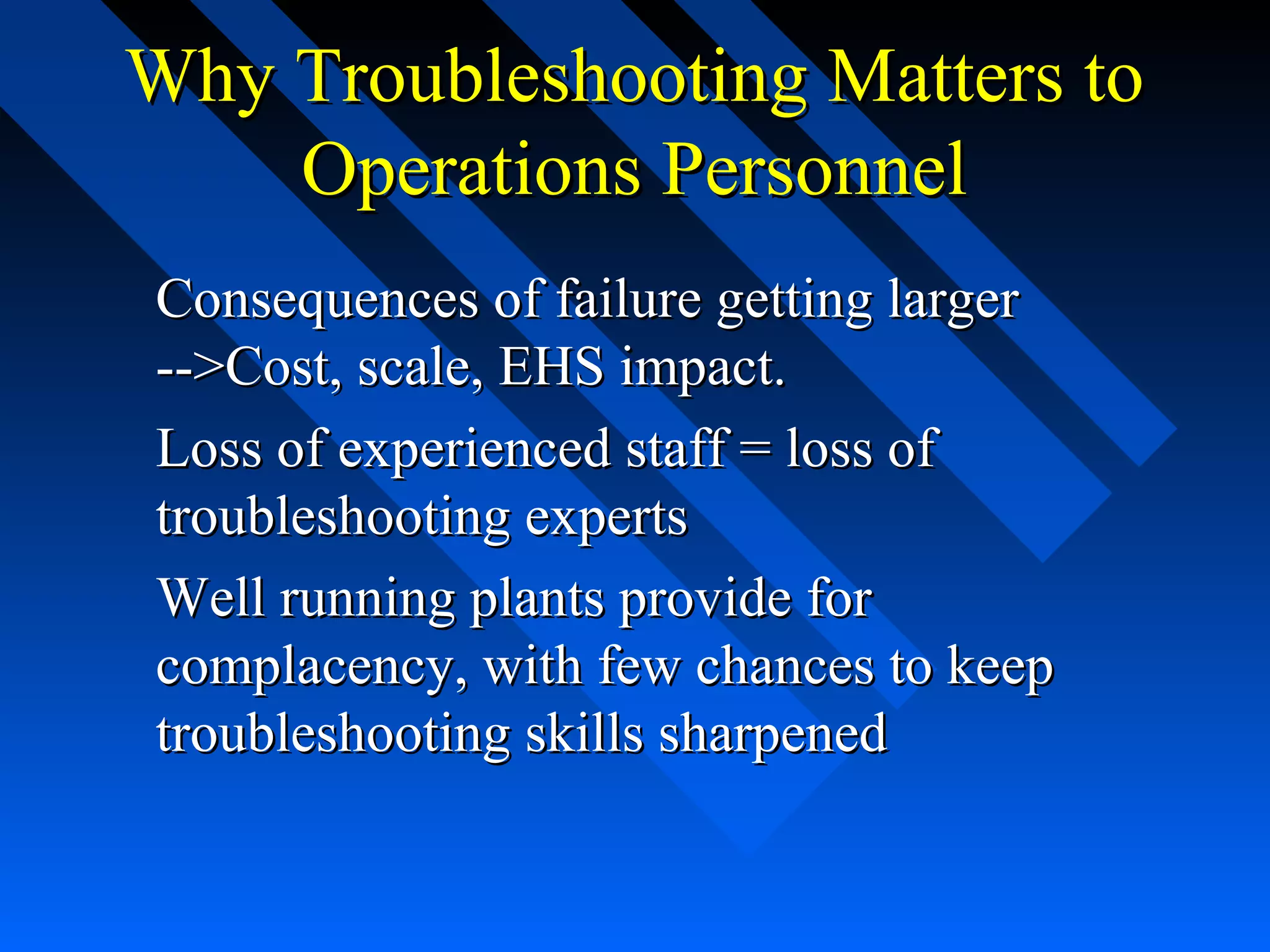 Process plant troubleshooting | PPT