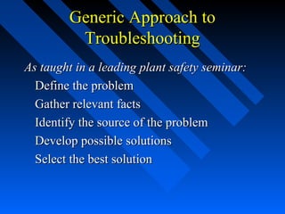 Process plant troubleshooting | PPT