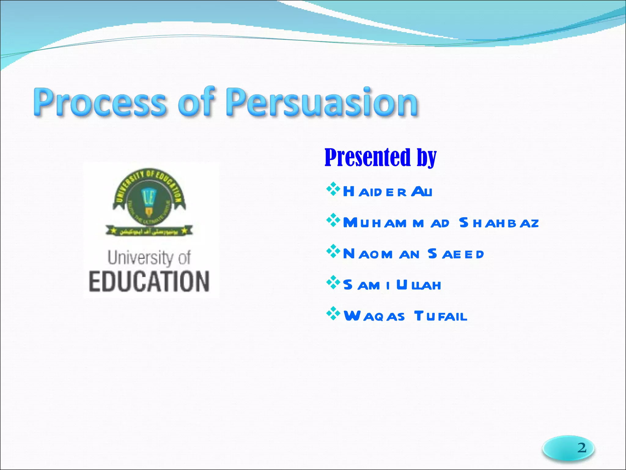 Process of Persuasion | PPT