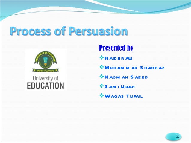 Process of Persuasion | PPT