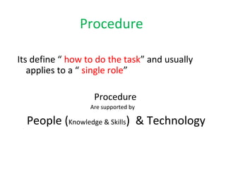 Difference between Process and Procedure | PPT