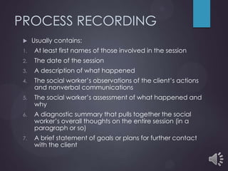 Process recording 13 fs sw4080 | PPTX