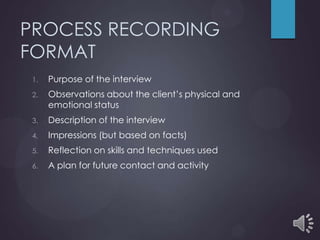 Process recording 13 fs sw4080 | PPTX