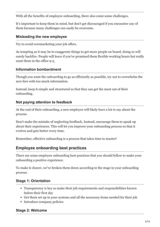 The Employee Onboarding Bible Tips amp Free Template | PDF