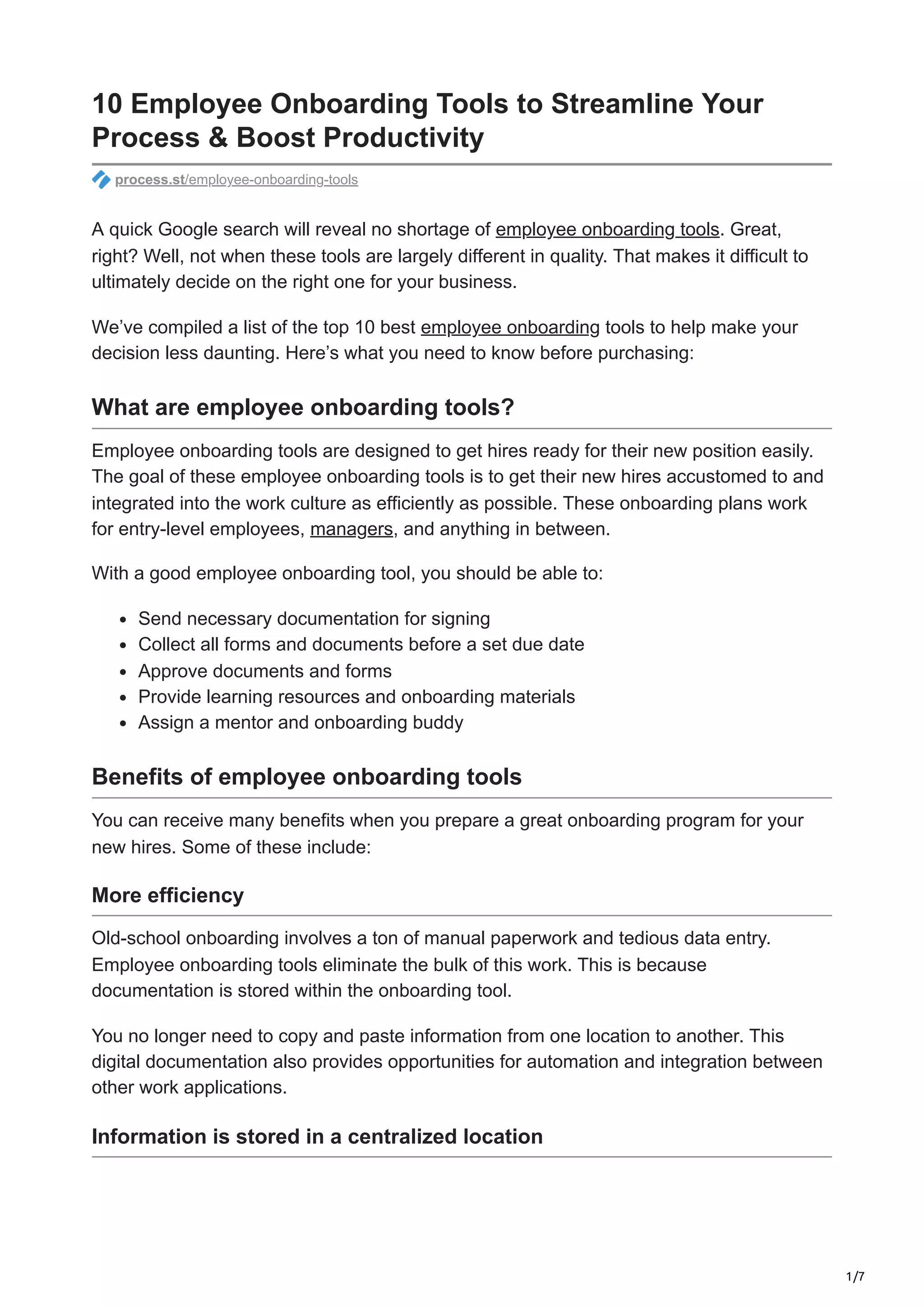 10 Employee Onboarding Tools to Streamline Your Process amp Boost ...