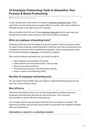 10 Employee Onboarding Tools to Streamline Your Process amp Boost ...