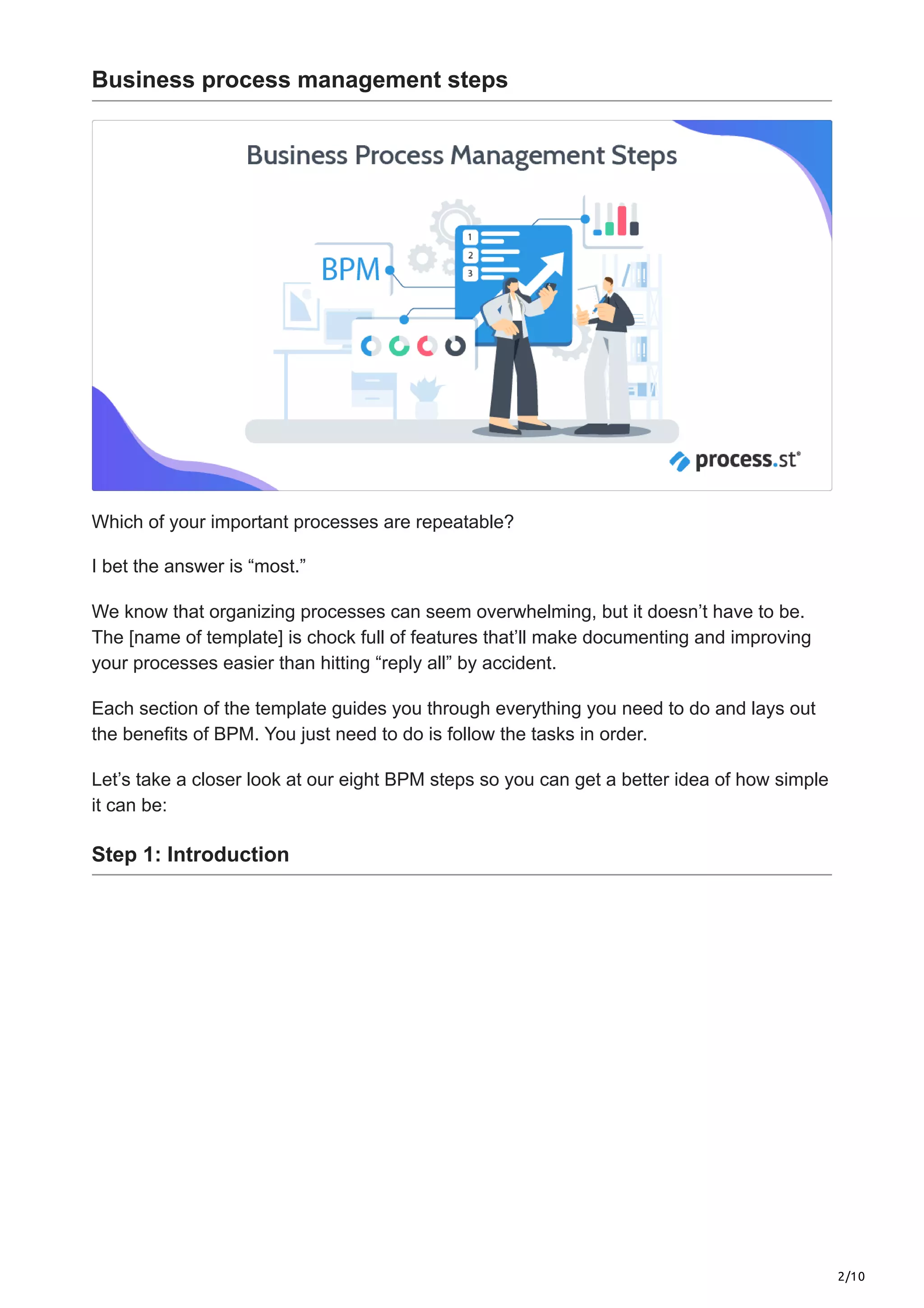 Business Process Management Template A Secret Weapon for Scalable ...