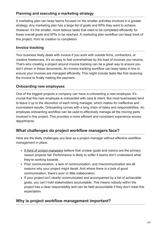 Project Workflow Management Ultimate Guide | PDF