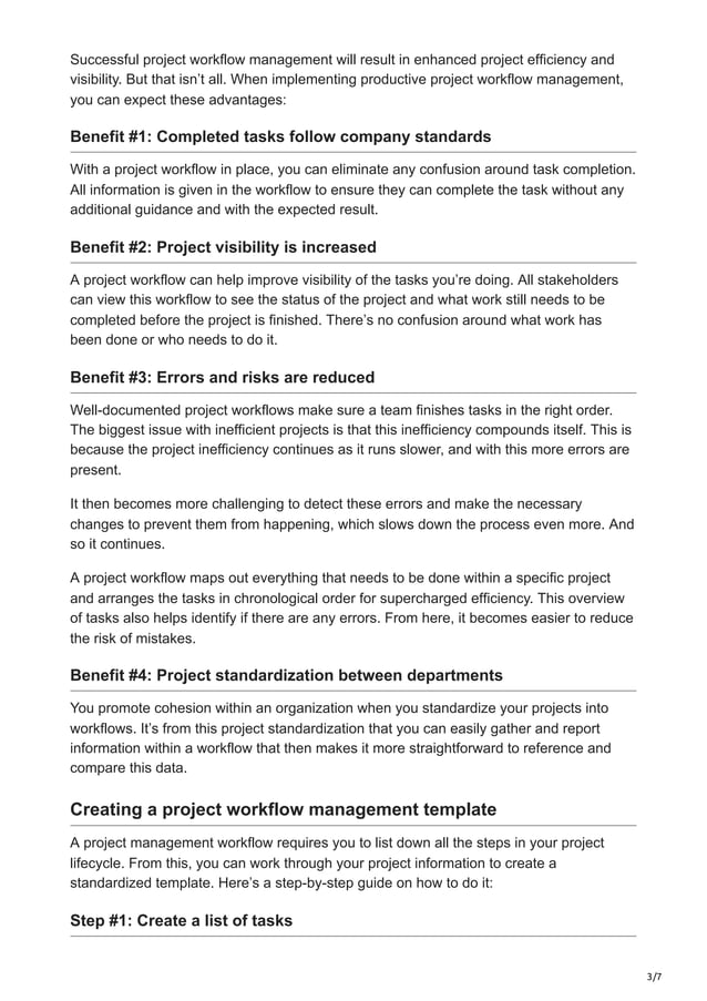 Project Workflow Management Ultimate Guide | PDF