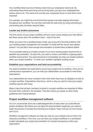 Project Workflow Management Ultimate Guide | PDF