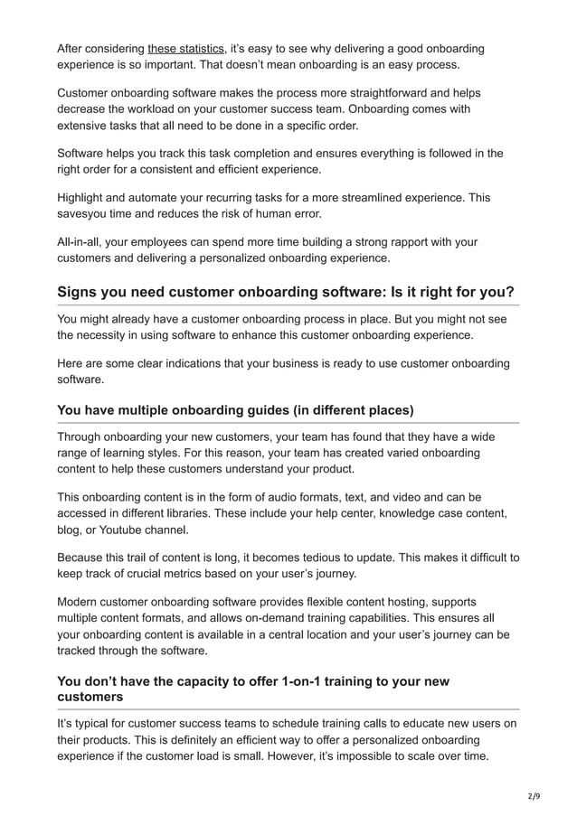 Customer Onboarding Software Ultimate Buyers Guide | PDF Customer Onboarding Software Ultimate Buyers Guide | PDF