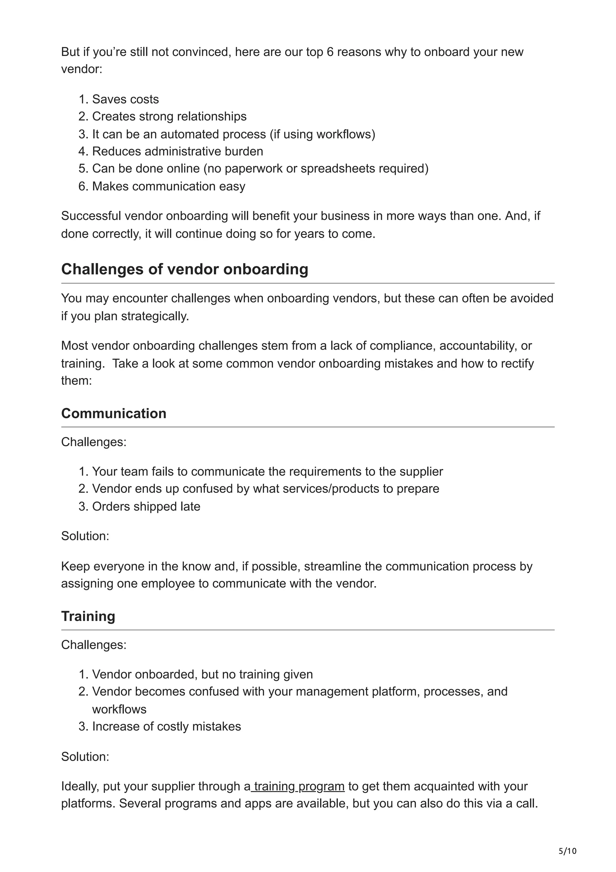 Vendor Onboarding The Ultimate Guide | PDF