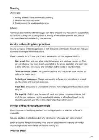 Vendor Onboarding The Ultimate Guide | PDF