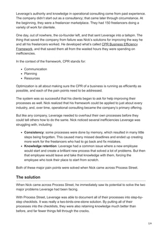 Process Street Helped Leverage Retain Knowledge amp Increase Efficiency ...