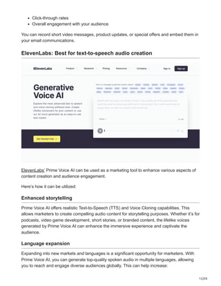 10 Powerful AI Marketing Tools to Grow Your Business in 2023 | PDF | Desktop Publishing ...