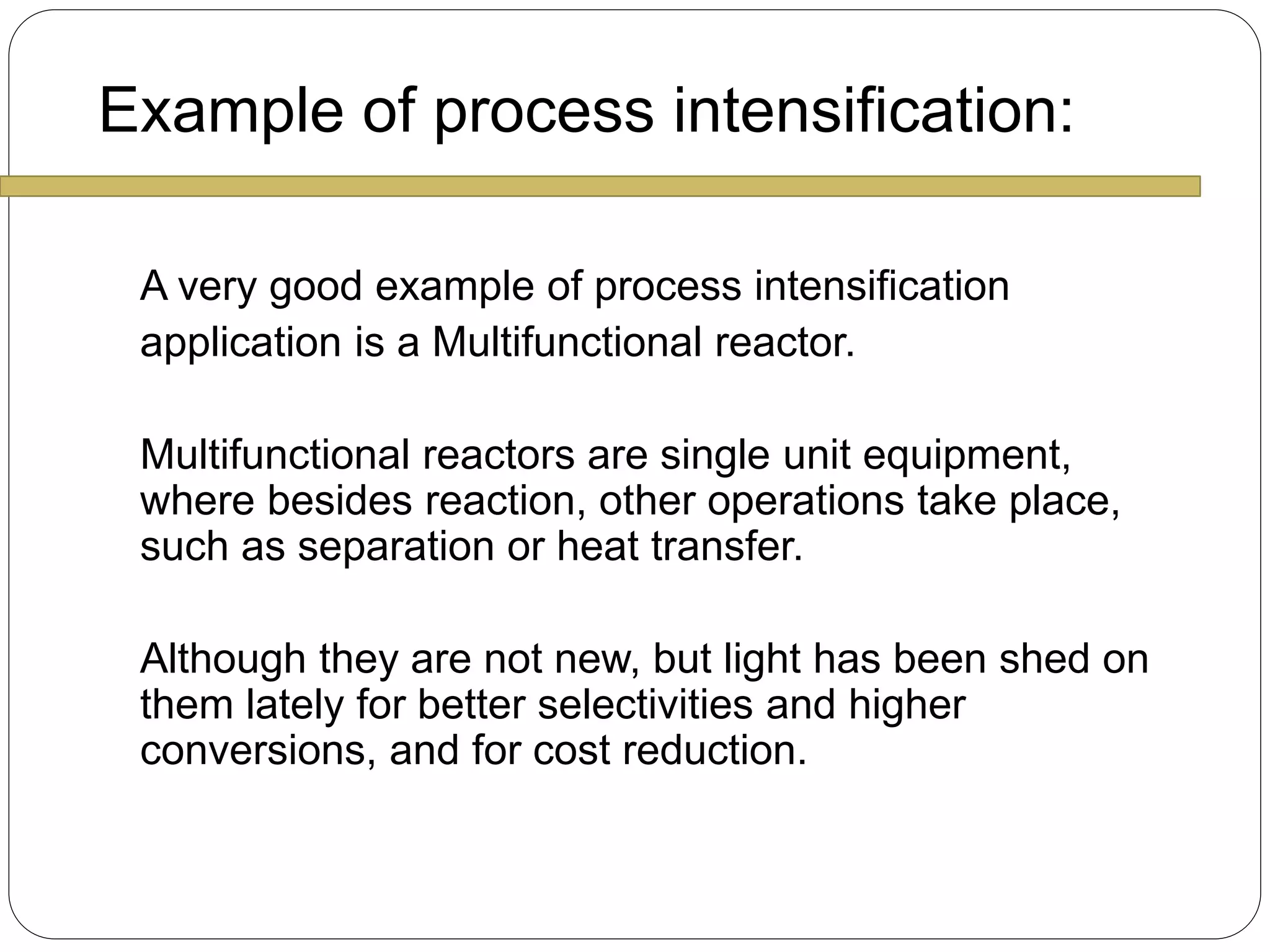 Process intensification | PPTX