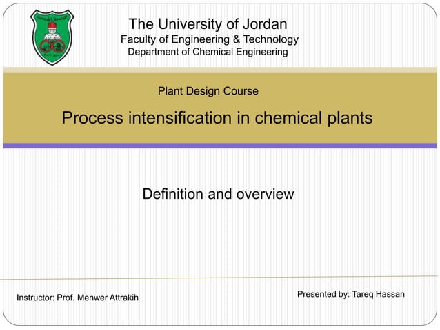 Process intensification | PPTX | Chemistry | Science