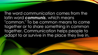 Process-of-Communication || Topic for Oral Communication | PPT