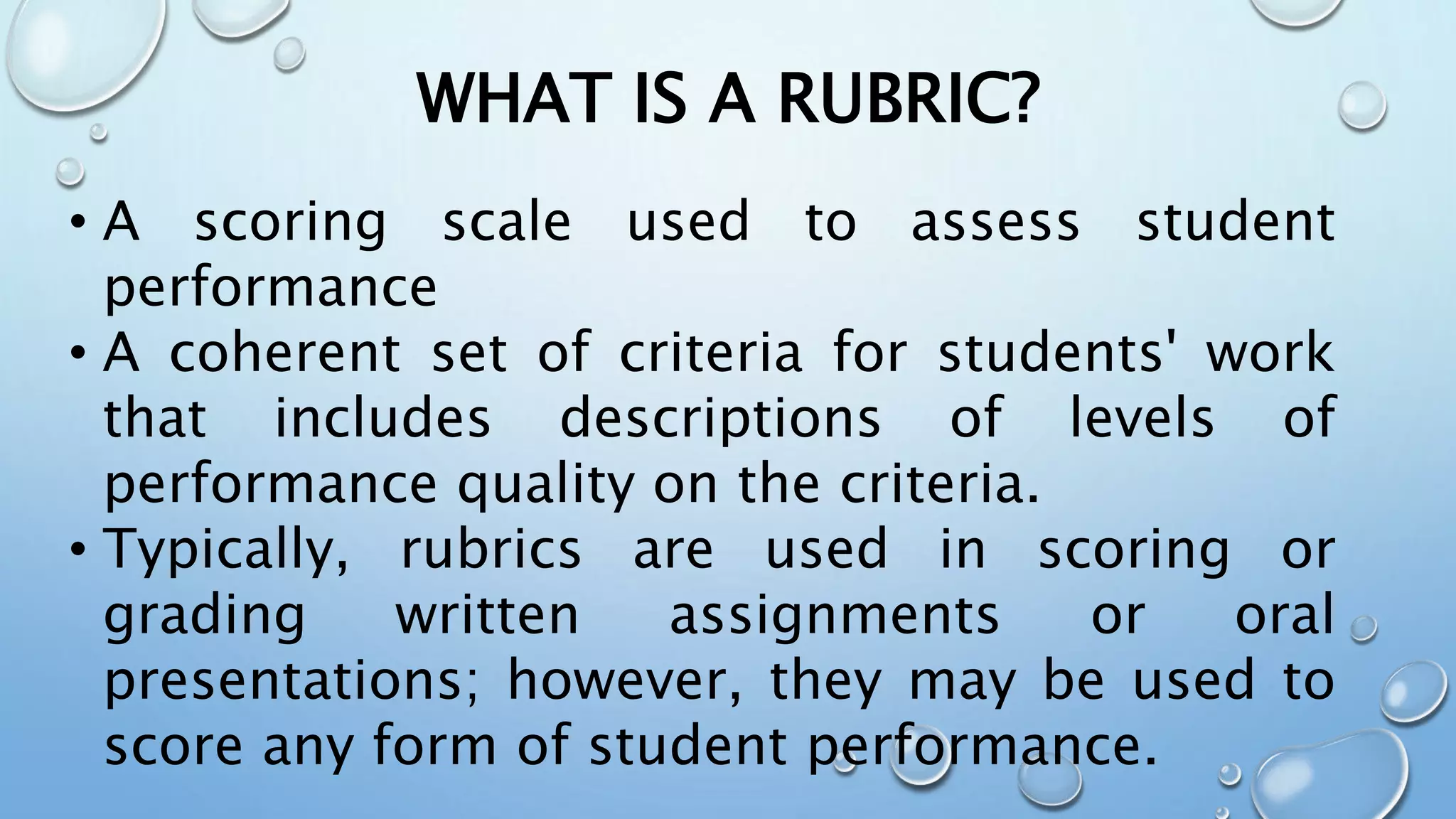 Process oriented, performance-based assessment | PPTX