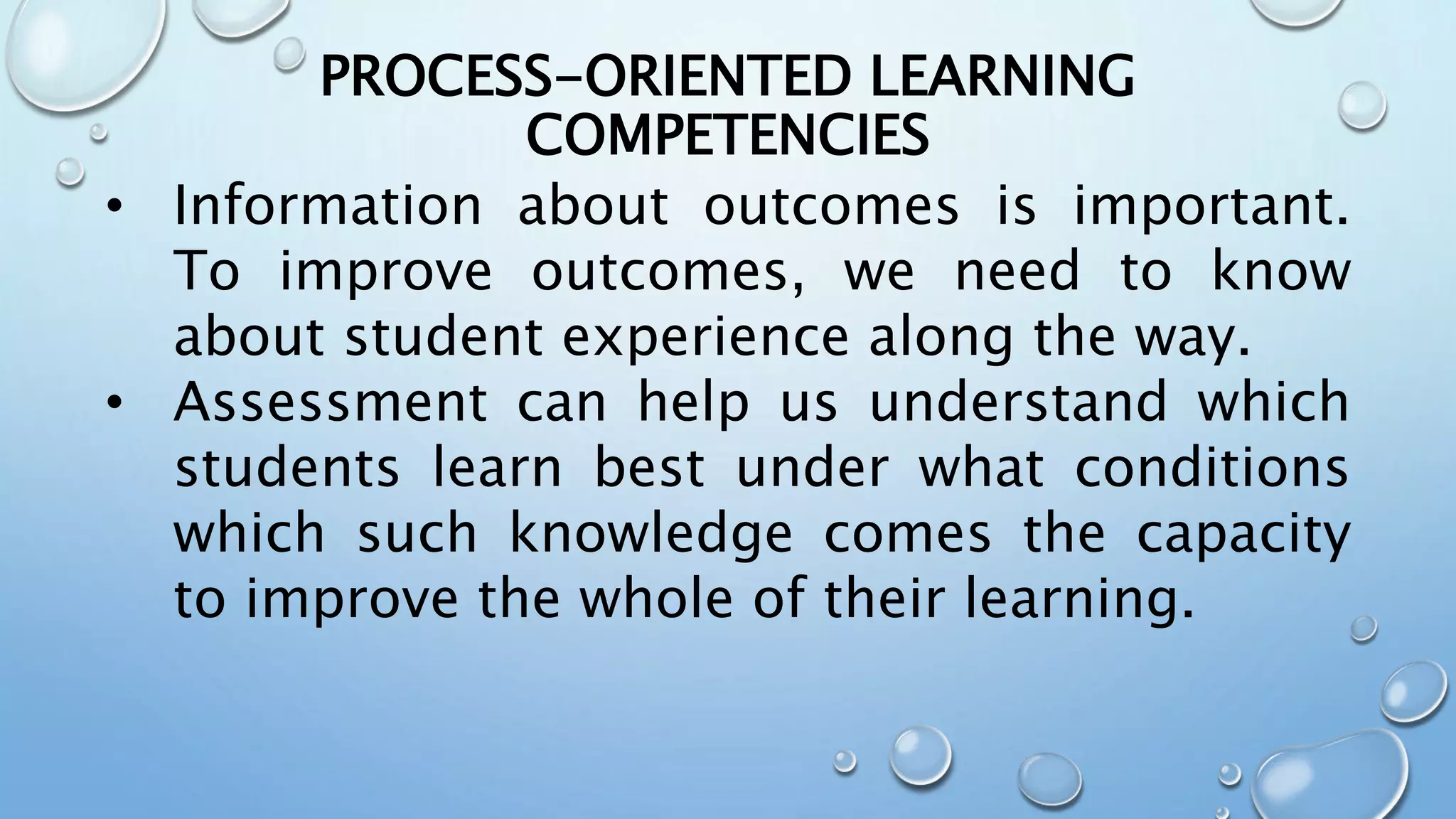 Process oriented, performance-based assessment | PPTX