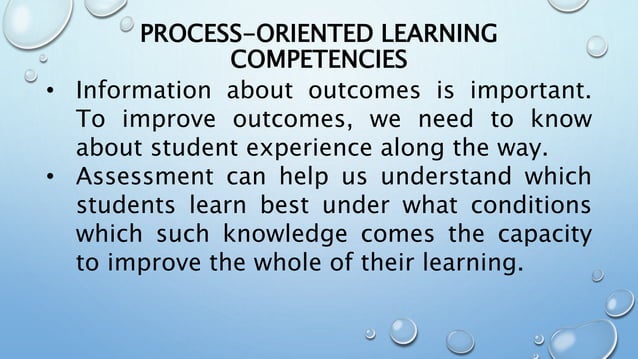Process oriented, performance-based assessment | PPTX