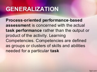 Process oriented performance-based assessment | PPT