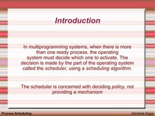 Process Scheduling | PPT