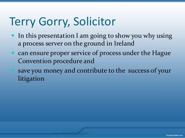 Process Servers in Ireland-Service of Process-Hague Convention