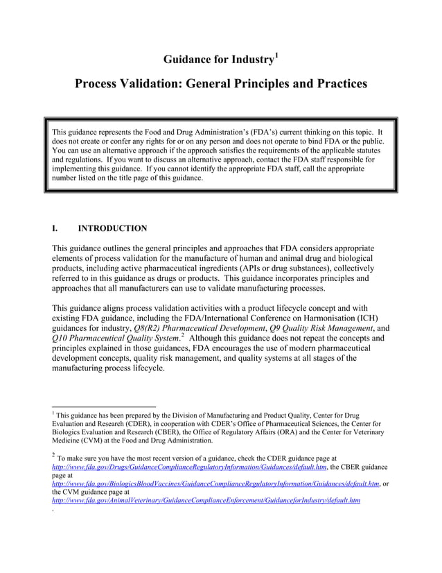 Process validation--general-principles-and-practices | PDF