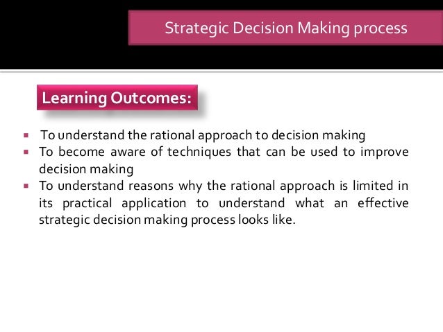 Strategic Decision Making Process Diagram Decision Making Pr