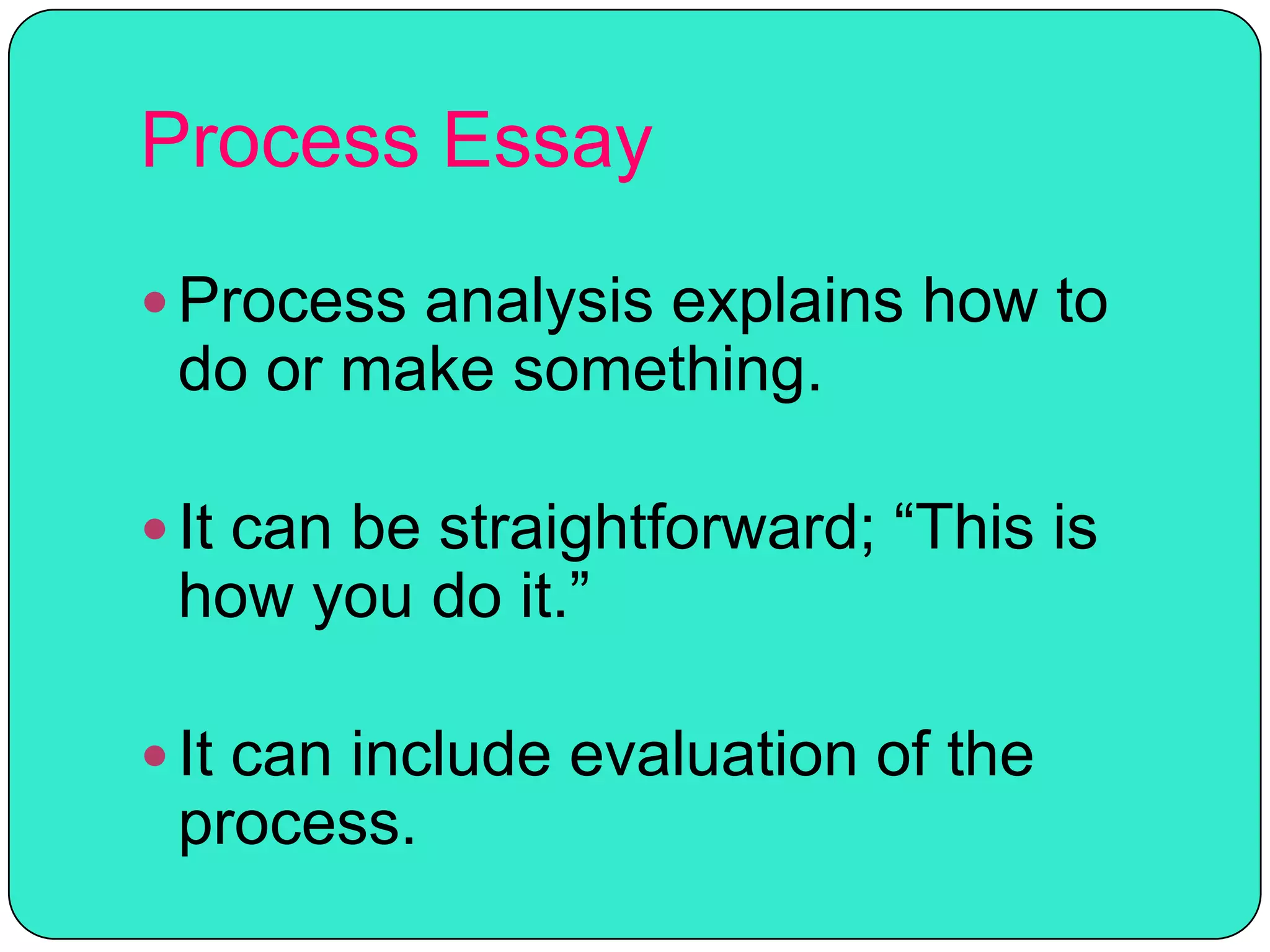 Process Analysis | PPTX | Technology & Computing