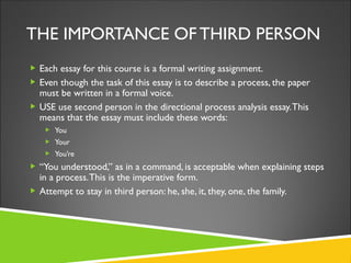 Process analysis is essay how to write for | PPT