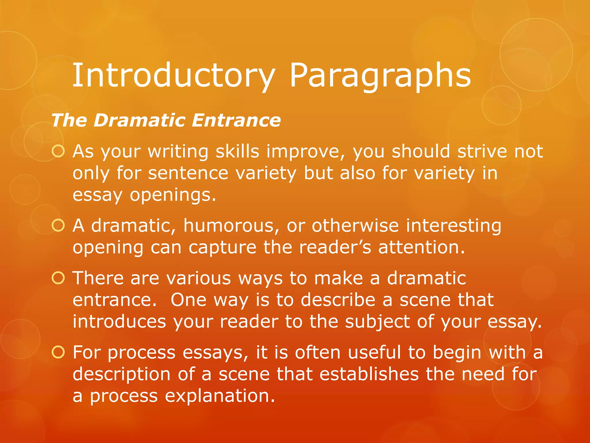 Process analysis essay | PPTX
