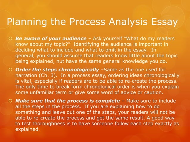 Process analysis essay | PPTX | Homework and Study | Education