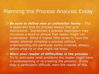 Process analysis essay | PPTX