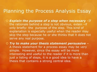 Process analysis essay | PPTX