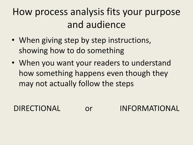 Process analysis essay | PPTX