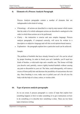 Process analysis paragraph | DOCX