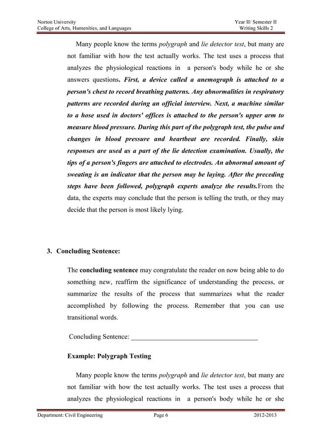 Process analysis paragraph | PDF