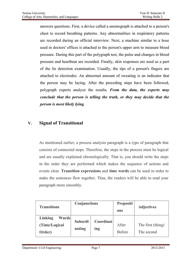 Process analysis paragraph | PDF