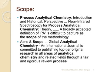 Process analytical chemistry | PPTX