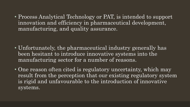 Process analytical technology | PPTX