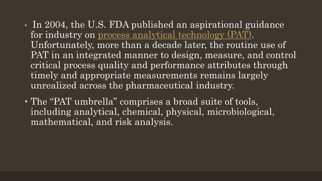 Process analytical technology | PPTX