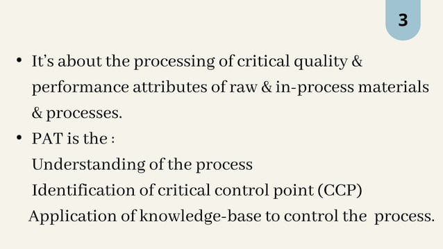 PROCESS ANALYTICAL TECHNOLOGY IN PHARMACEUTICAL | PPTX