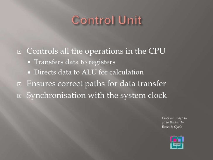 Process & Control Hardware plus fetch-execute cycle