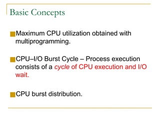 Process and CPU Scheduling.pptx it is about Operating system | PPTX