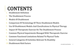 Process and models of disablement | PPTX