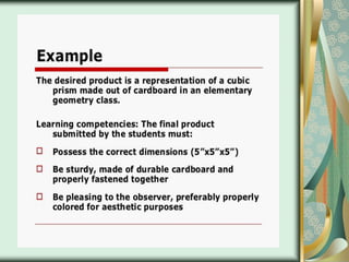 Process and product performane-based assessment | PPTX