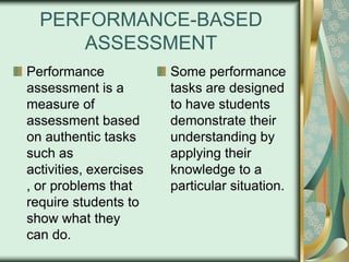 Process and product performane-based assessment | PPTX